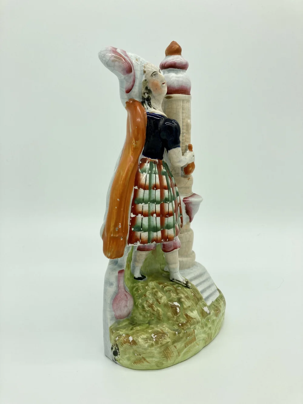 Victorian Staffordshire Pottery Castle, circa 1860-75