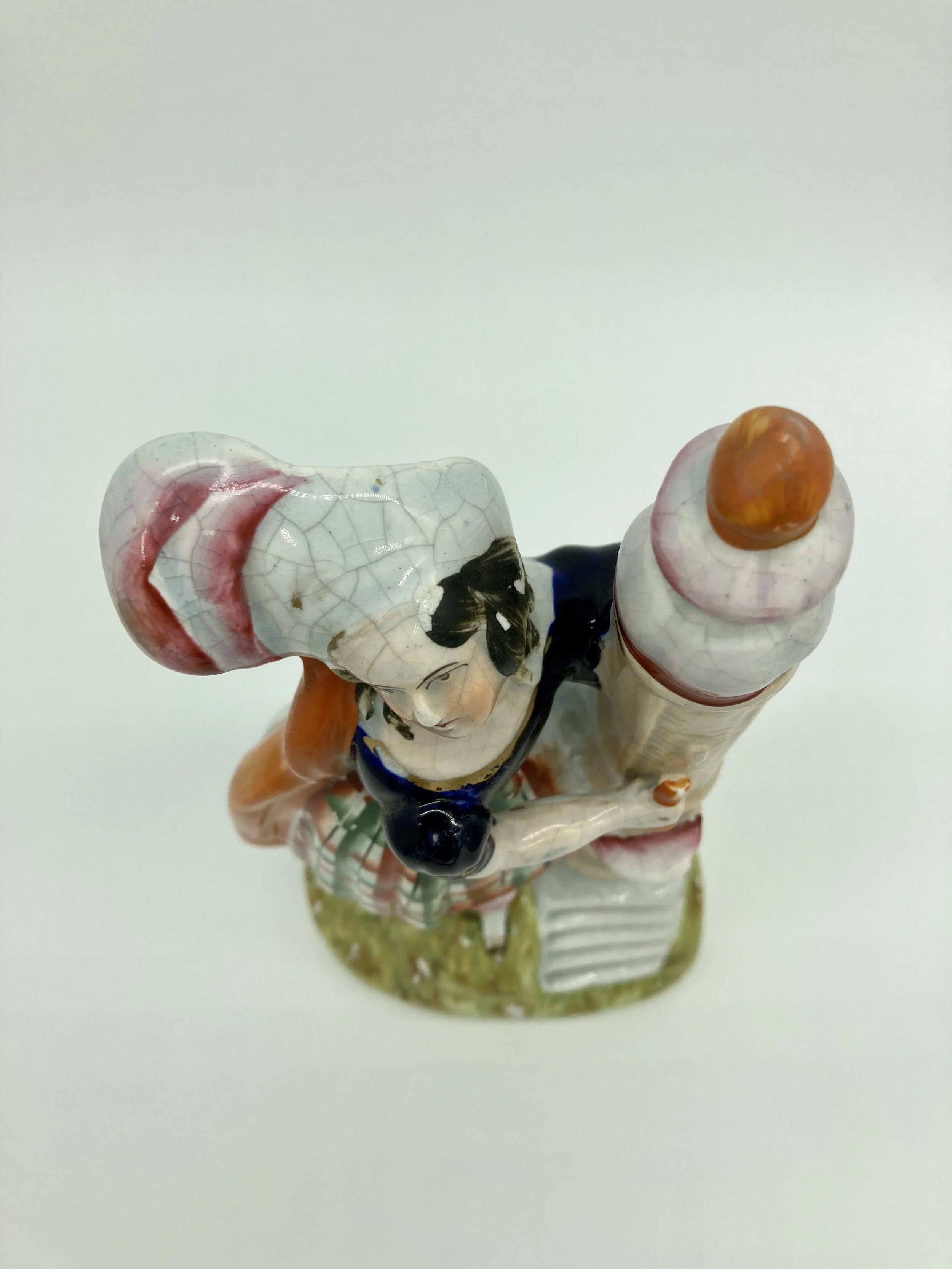 Victorian Staffordshire Pottery Castle, circa 1860-75