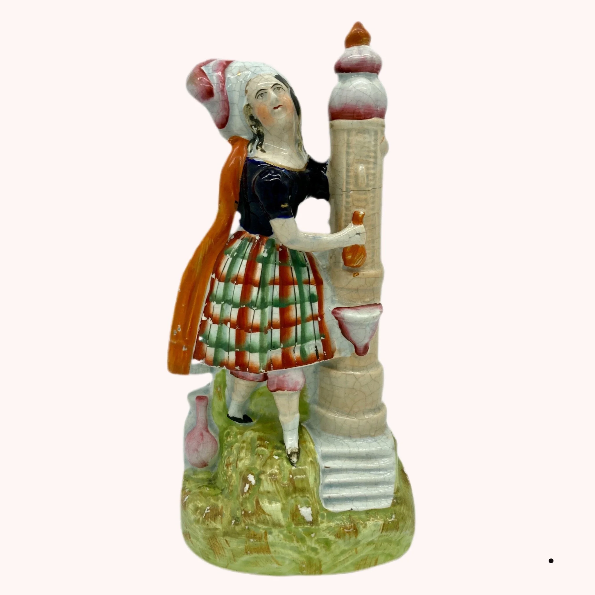 Victorian Staffordshire Pottery Castle, circa 1860-75