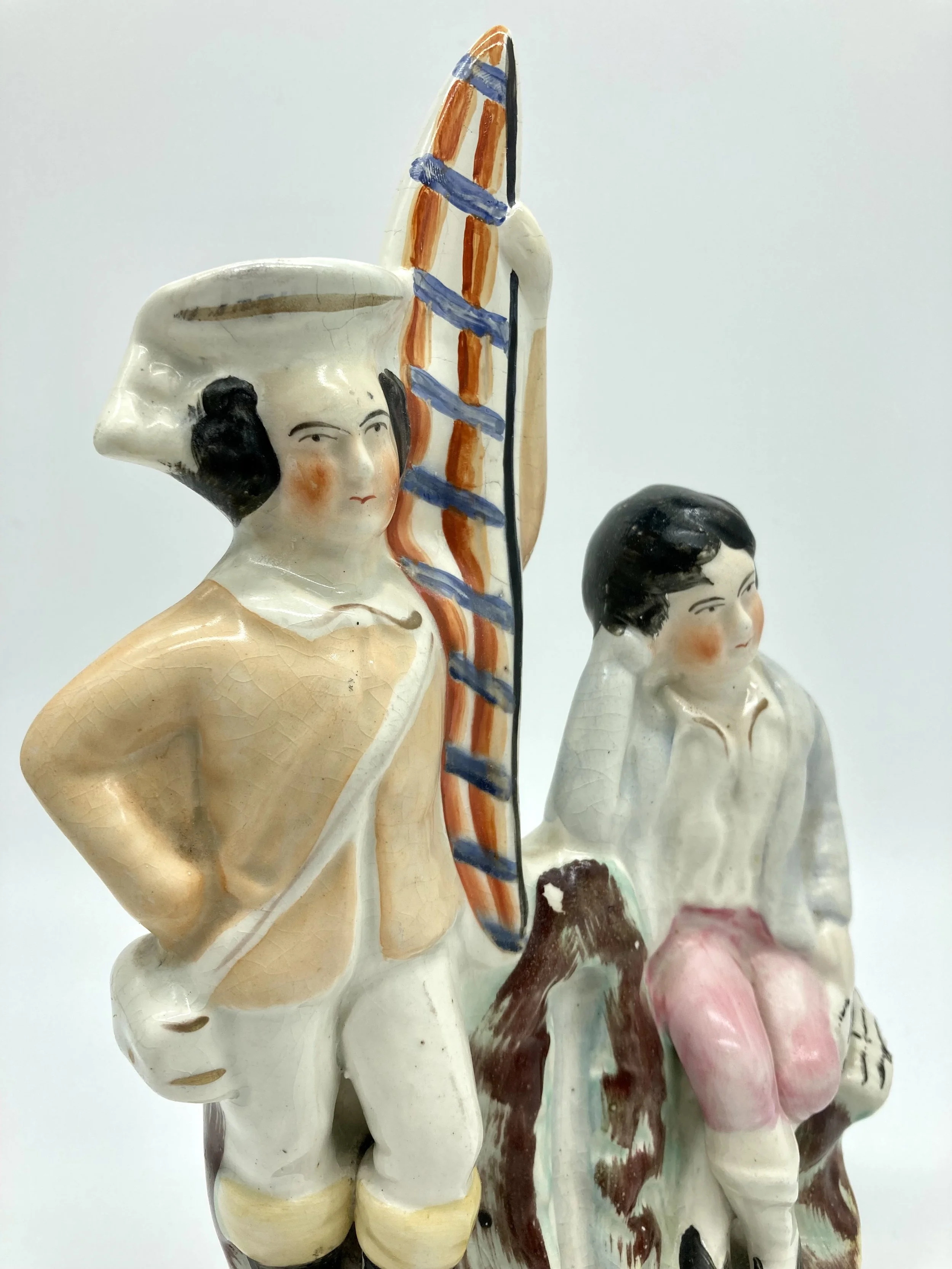 Victorian Staffordshire Pottery Castle, circa 1860-75