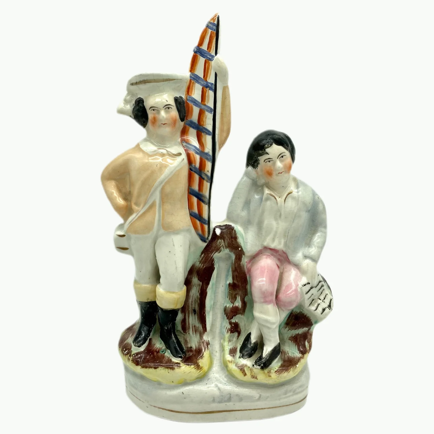 Victorian Staffordshire Pottery Castle, circa 1860-75