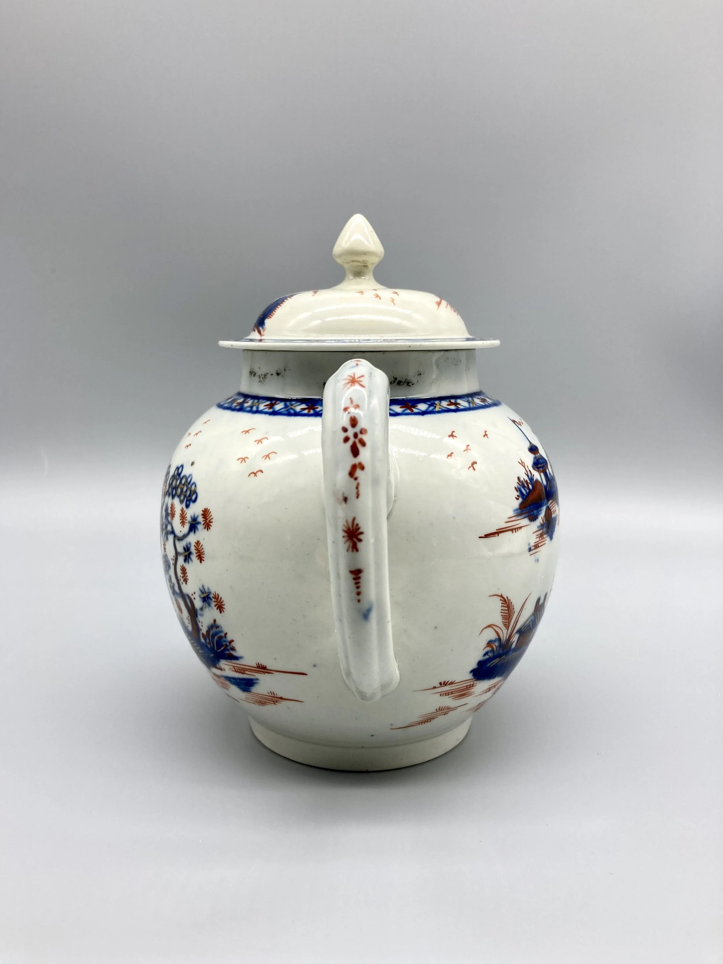 New Hall Porcelain Teapot, Boy in the Window Pattern 425, c1810 ...