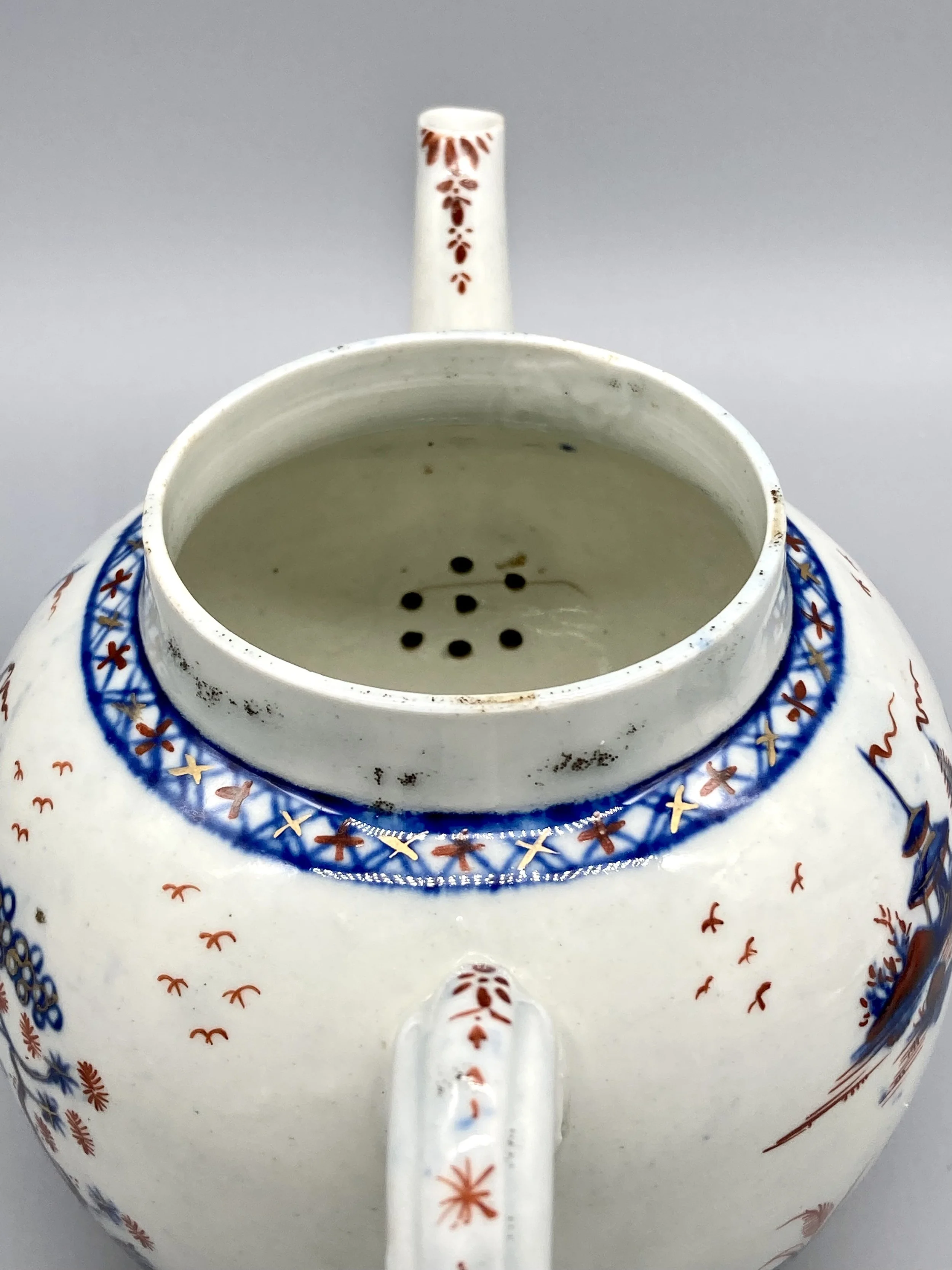 New Hall Porcelain Teapot, Boy in the Window Pattern 425, c1810 ...