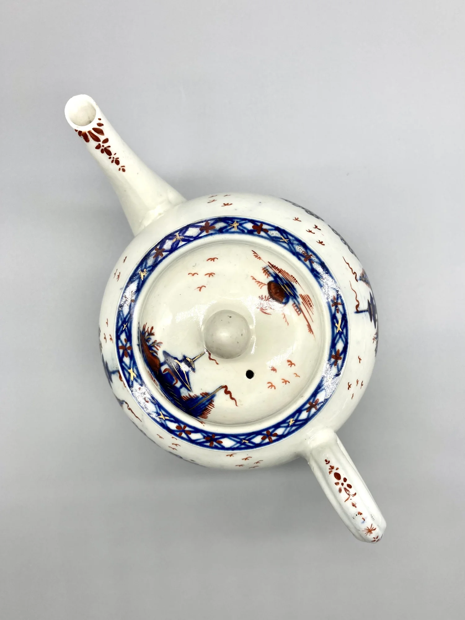 New Hall Porcelain Teapot, Boy in the Window Pattern 425, c1810 ...