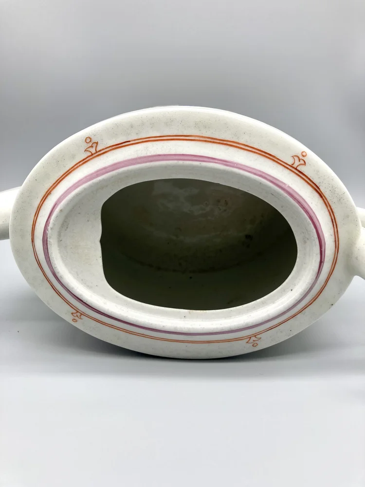 New Hall Porcelain Teapot Stand, Tobacco Pattern 490, circa 1800