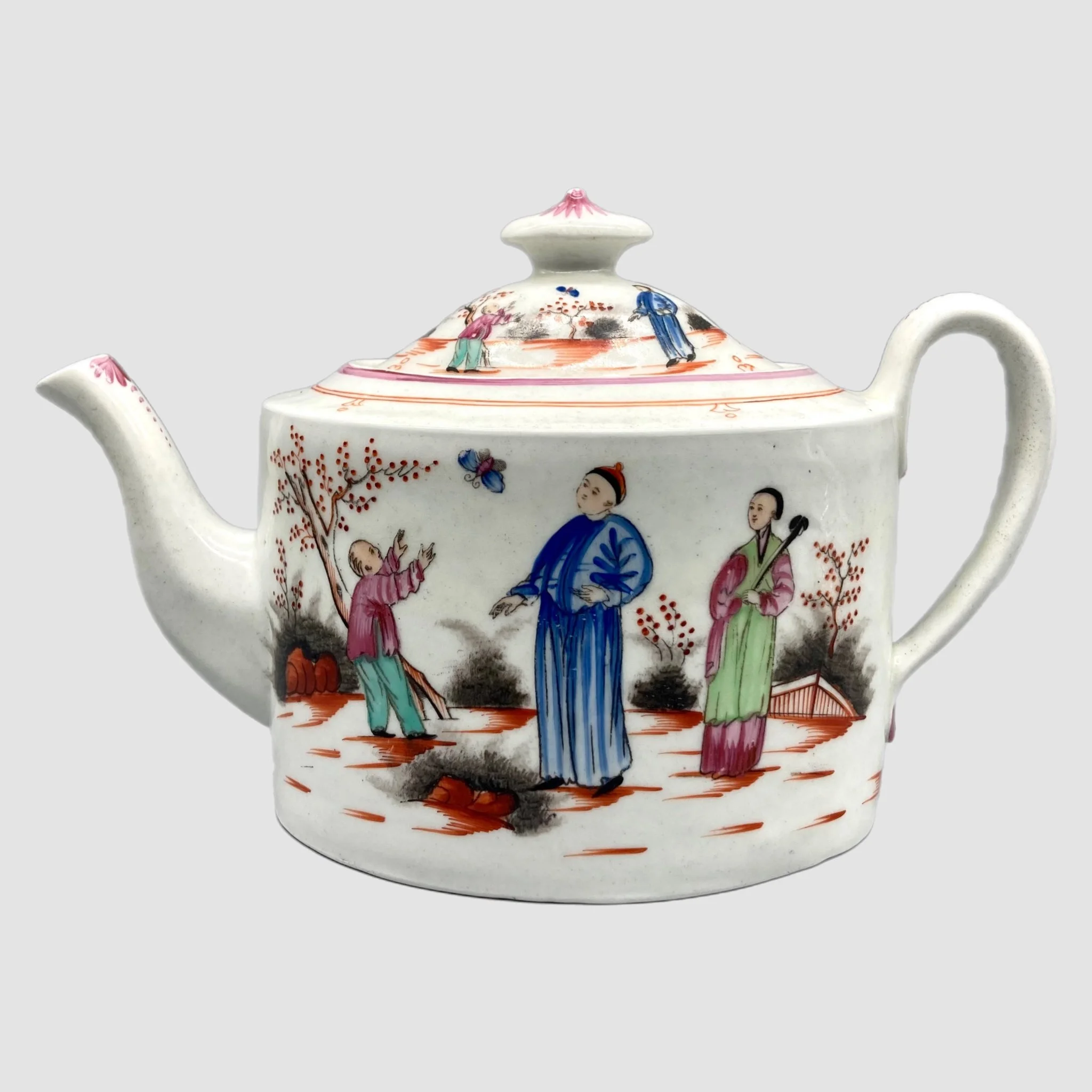 New Hall Porcelain Teapot Stand, Tobacco Pattern 490, circa 1800