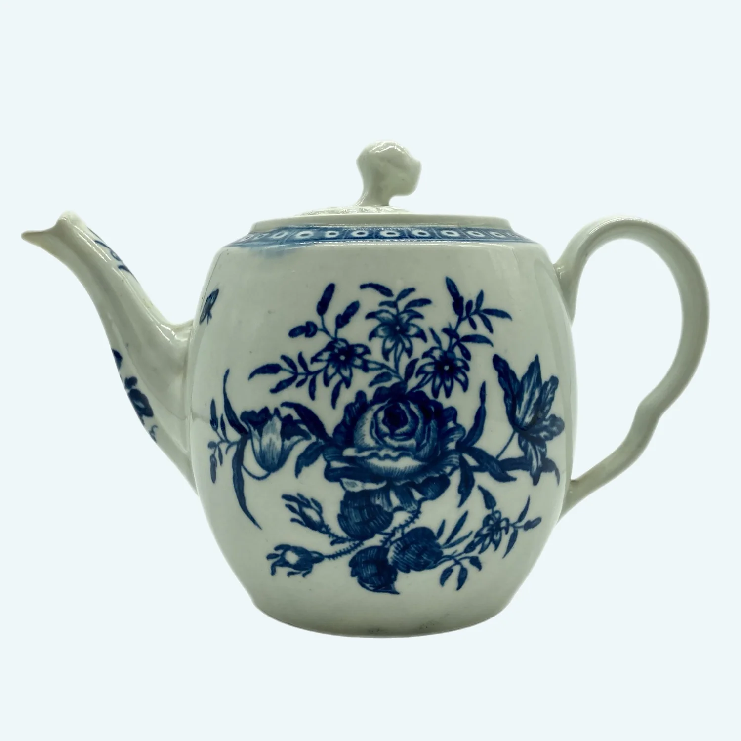 New Hall Porcelain Teapot, Boy in the Window Pattern 425, c1810 ...