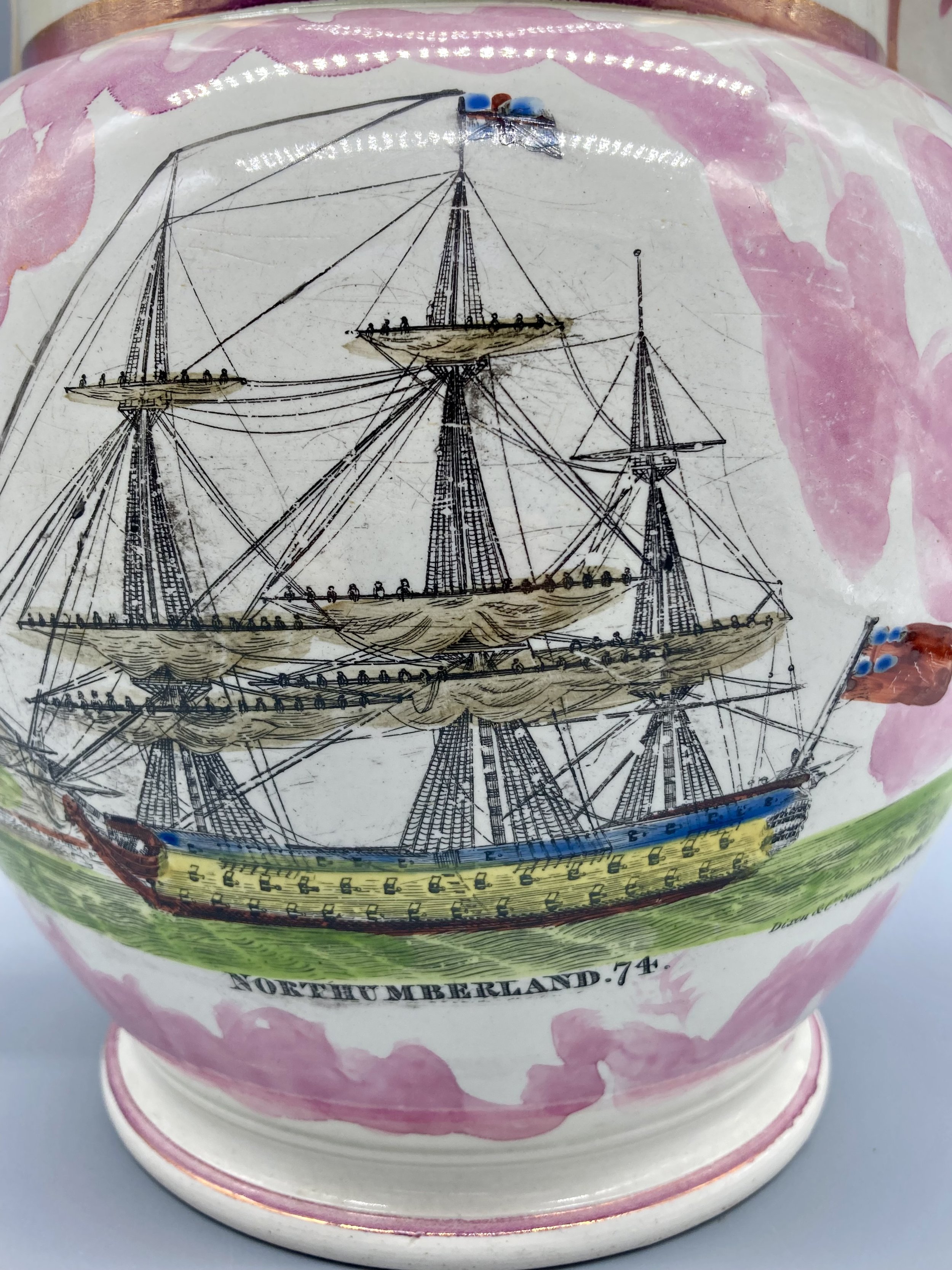 19th Century English Pottery Transferware Jug