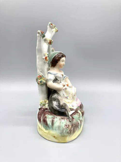 Victorian Staffordshire Pottery Castle, circa 1860-75