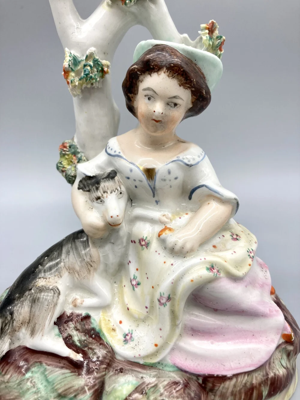 Victorian Staffordshire Pottery Castle, circa 1860-75