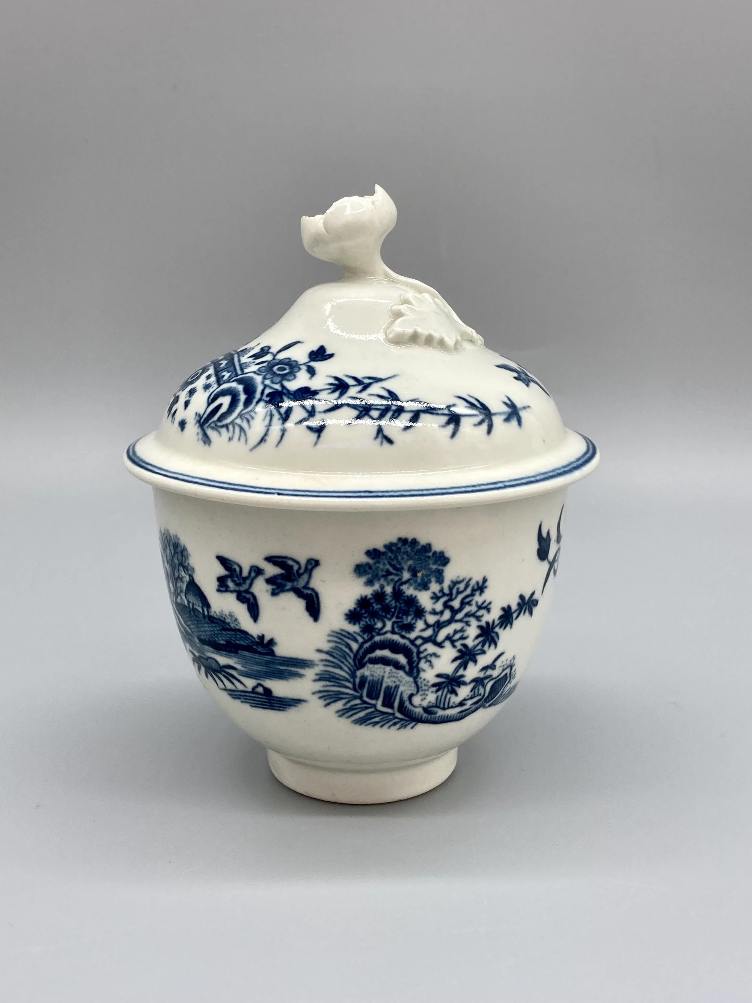 Early Worcester Porcelain Mug, Natural Sprays Pattern, c.1760-70