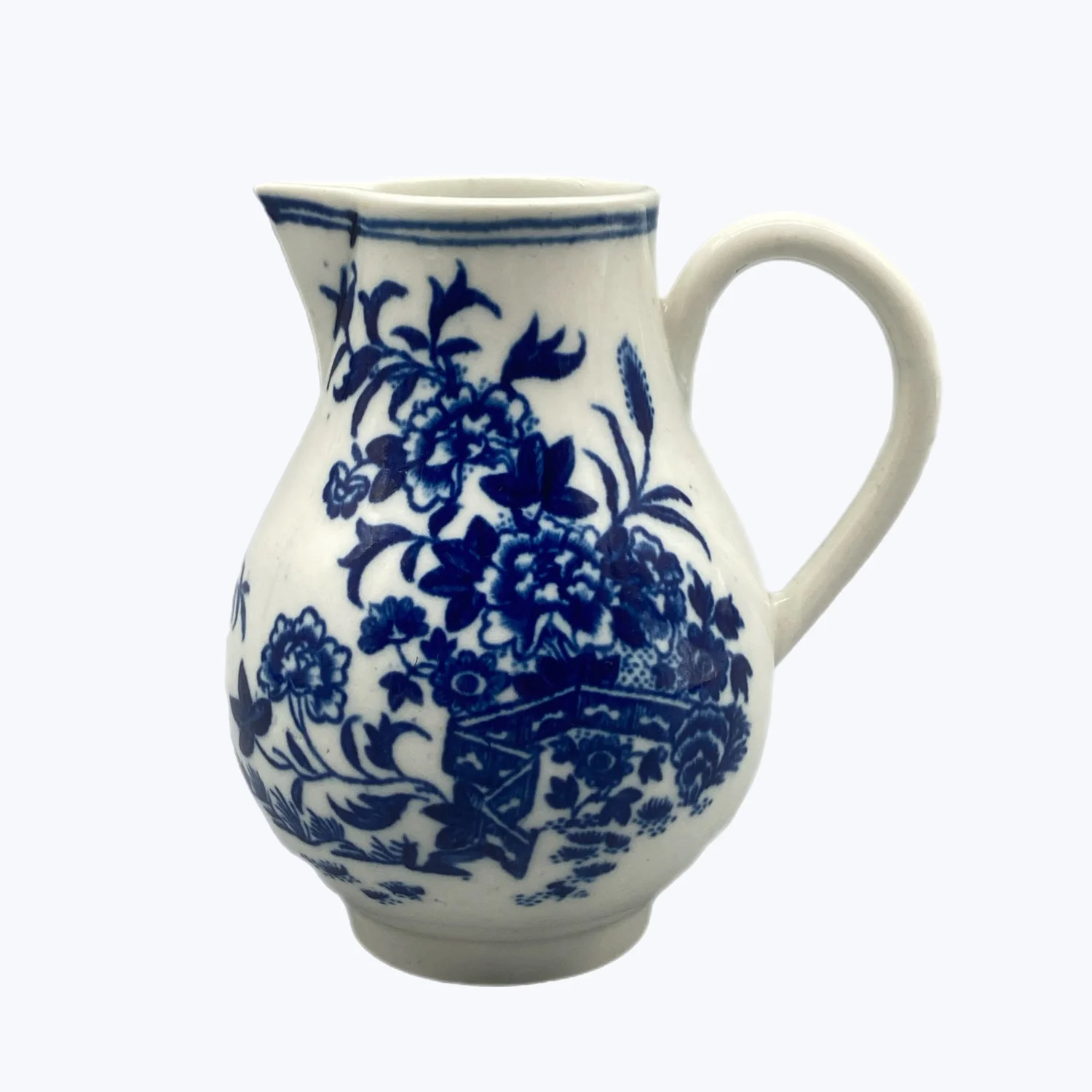 Early Worcester Famille Rose Sparrow Beak Jug, c.1770