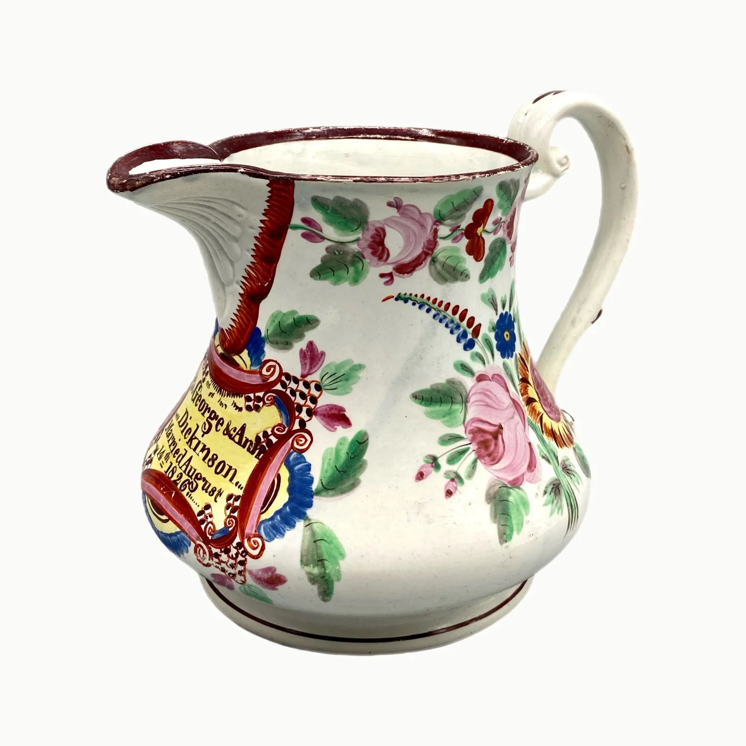 19th Century English Pottery Transferware Jug