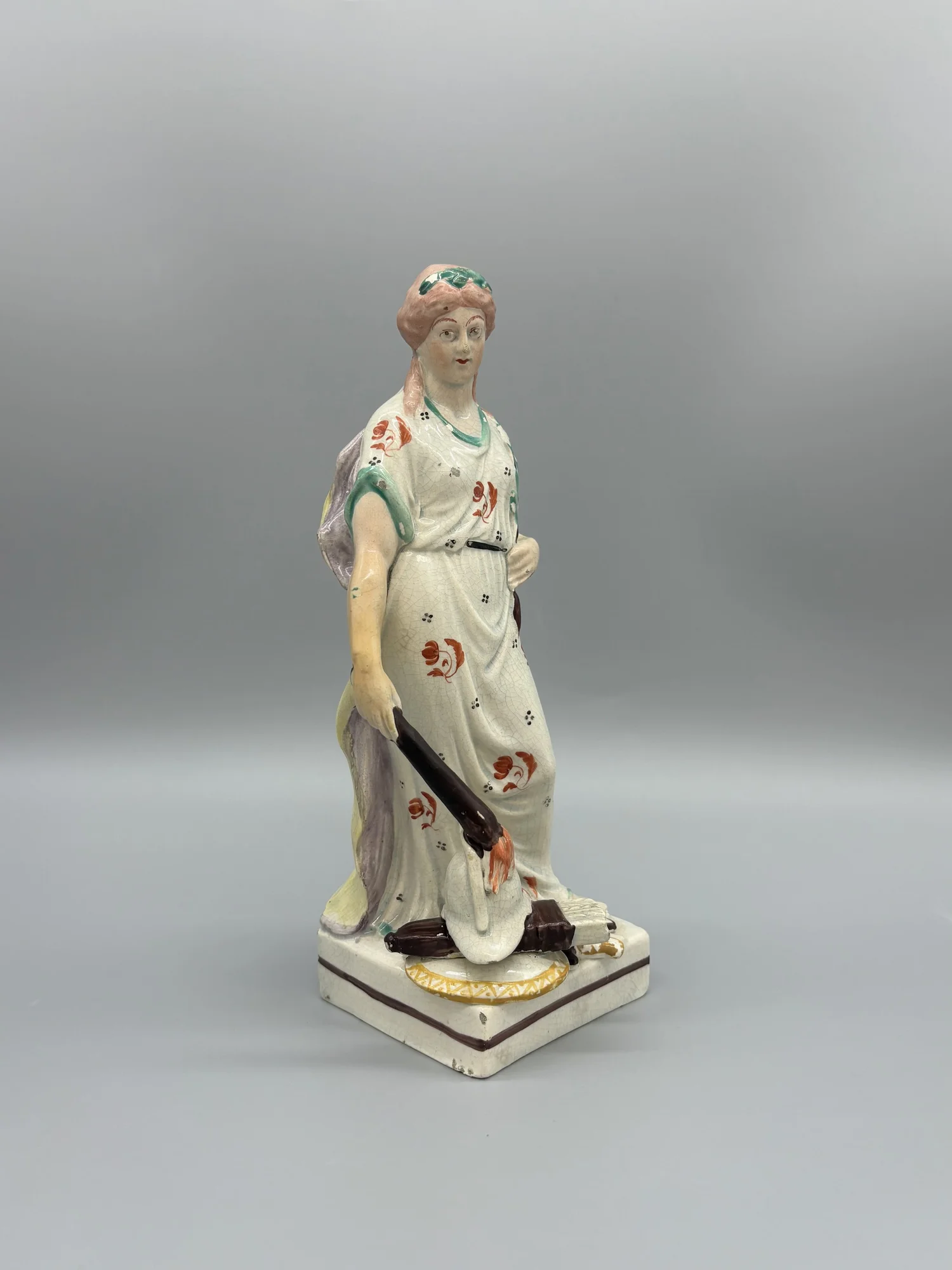 Pearlware Bocage Figure of a Huntsman, circa 1820