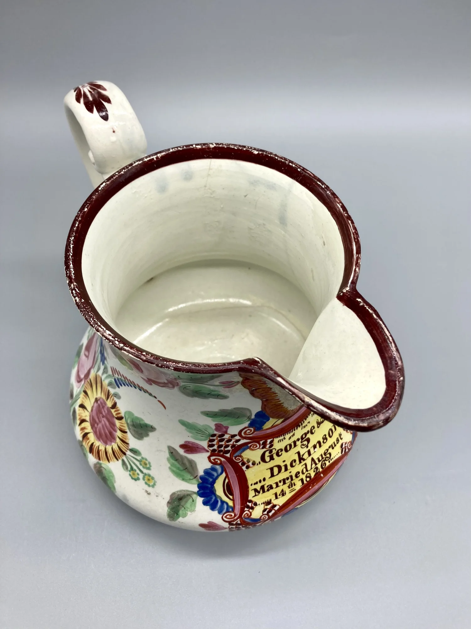 19th Century English Pottery Transferware Jug