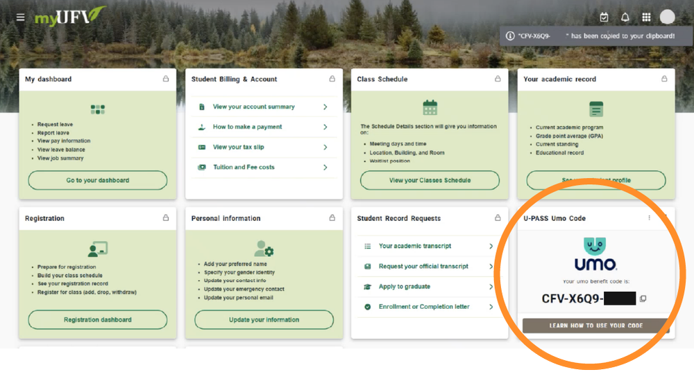 U-Pass Codes Are Moving to MyUFV! — UFV Student Union Society