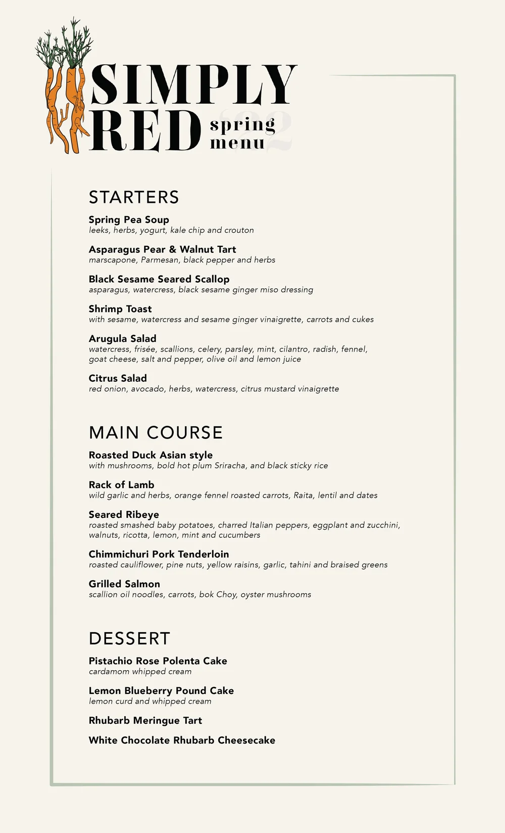 2024 Menus — Samantha Buyskes