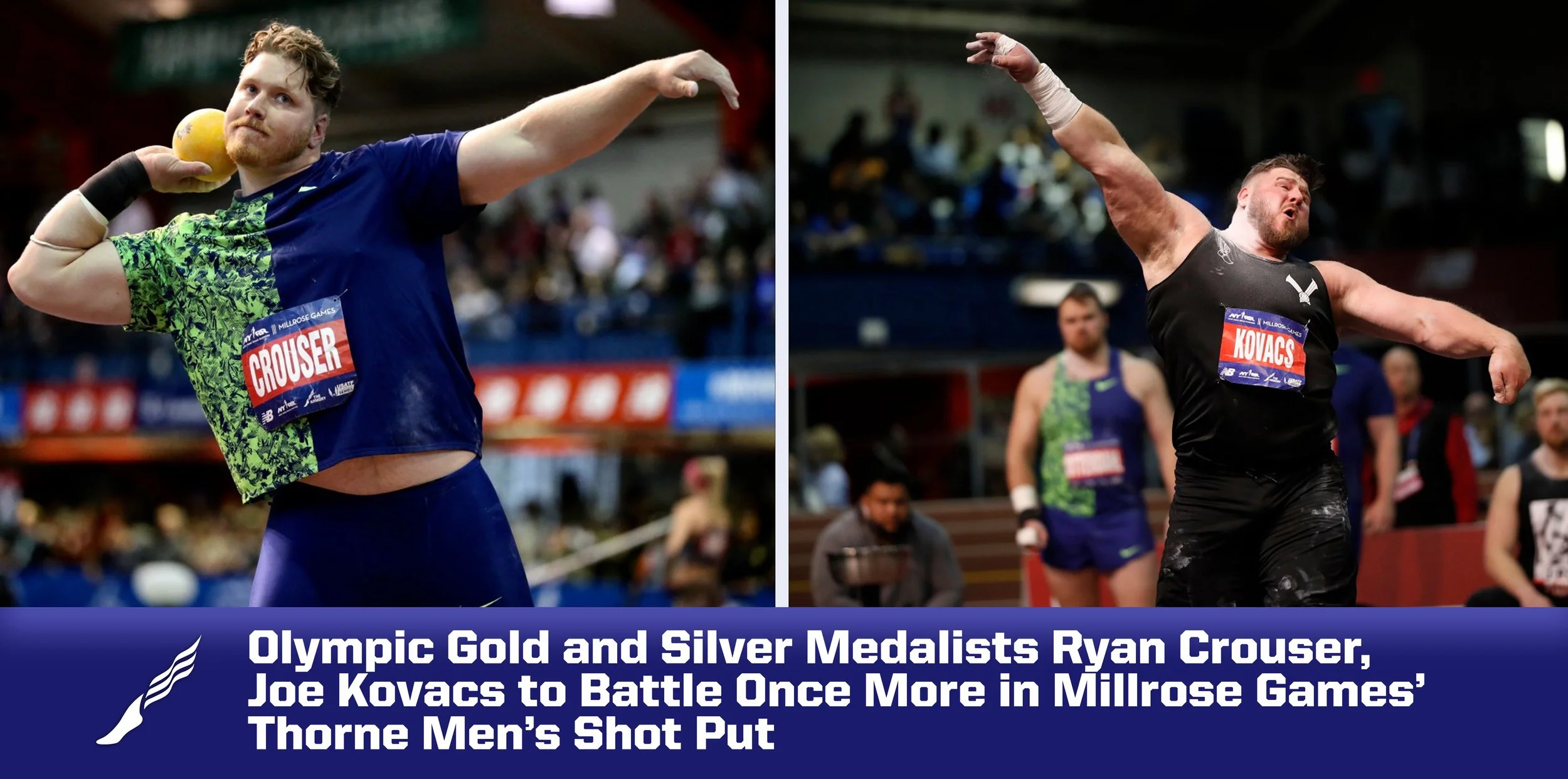 Olympic Gold and Silver Medalists Ryan Crouser, Joe Kovacs to Battle Once More in Millrose Games ...
