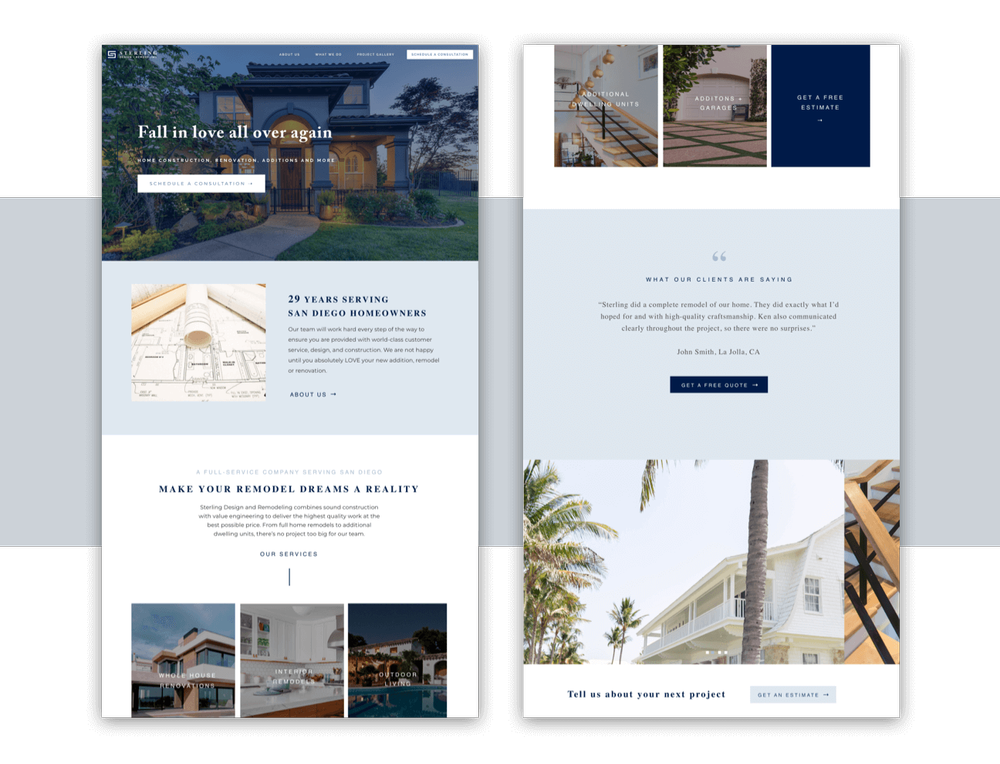 Custom Contractor Website for Sterling By Design — Denver Web Design