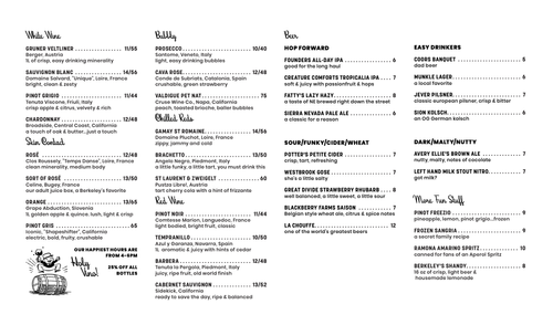 DRINKS — Berkeley's