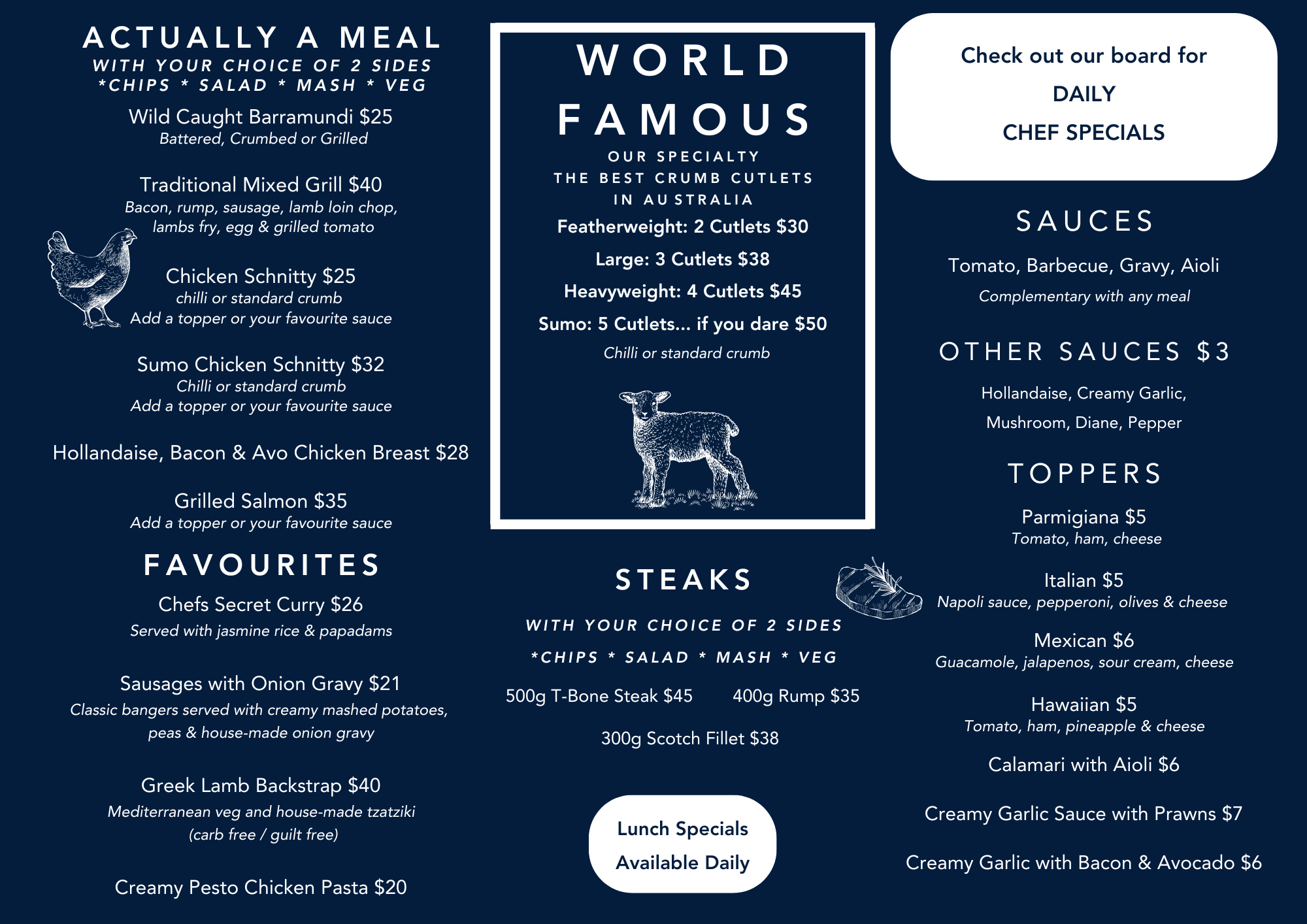 Menu — The Centennial Hotel