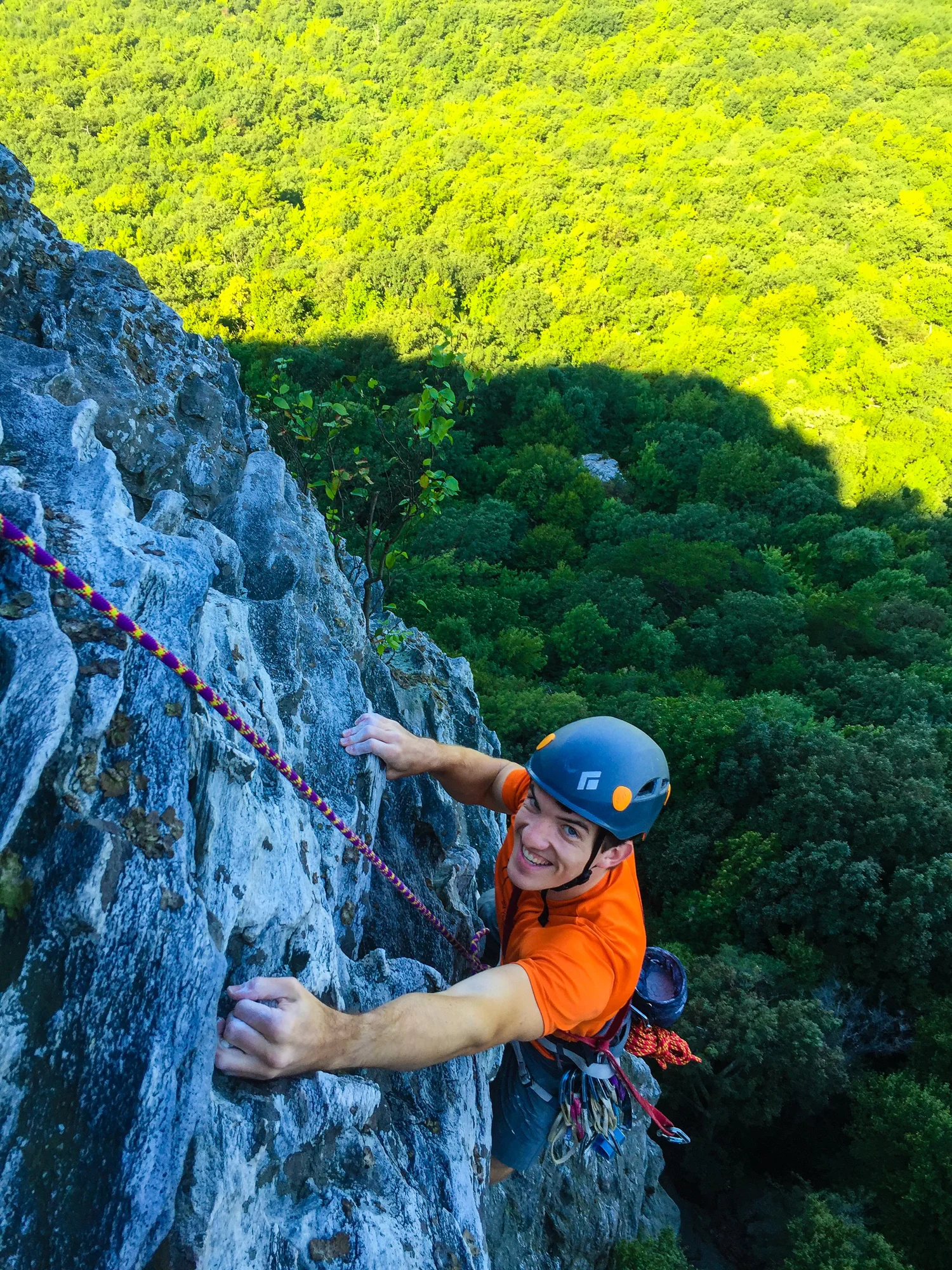 Moore's Wall Rock Climbing at Hanging Rock State Park - Blue Ridge ...