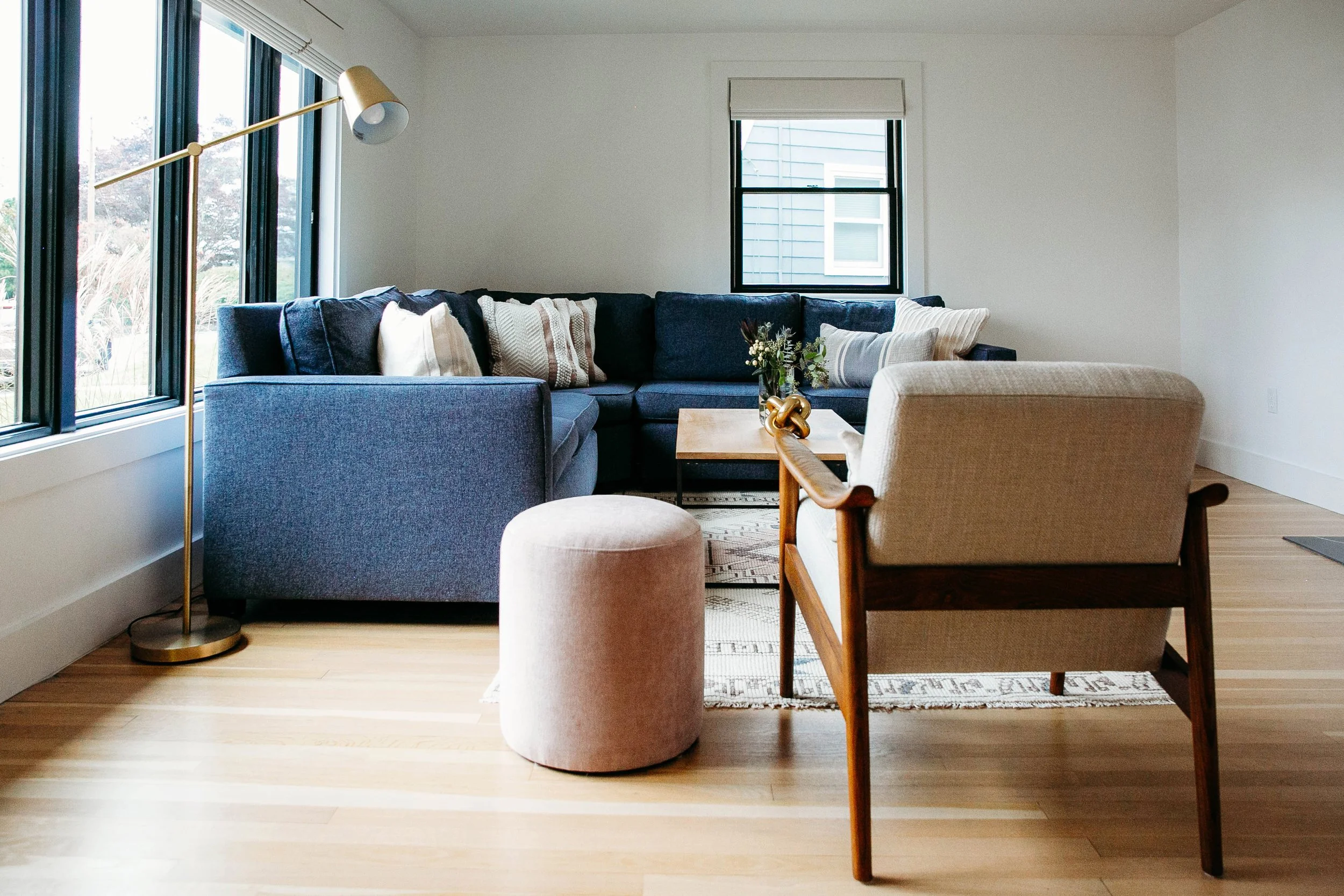 A divided entry at a #dwelloctoberstudio mid-century modern fixer-upper ...