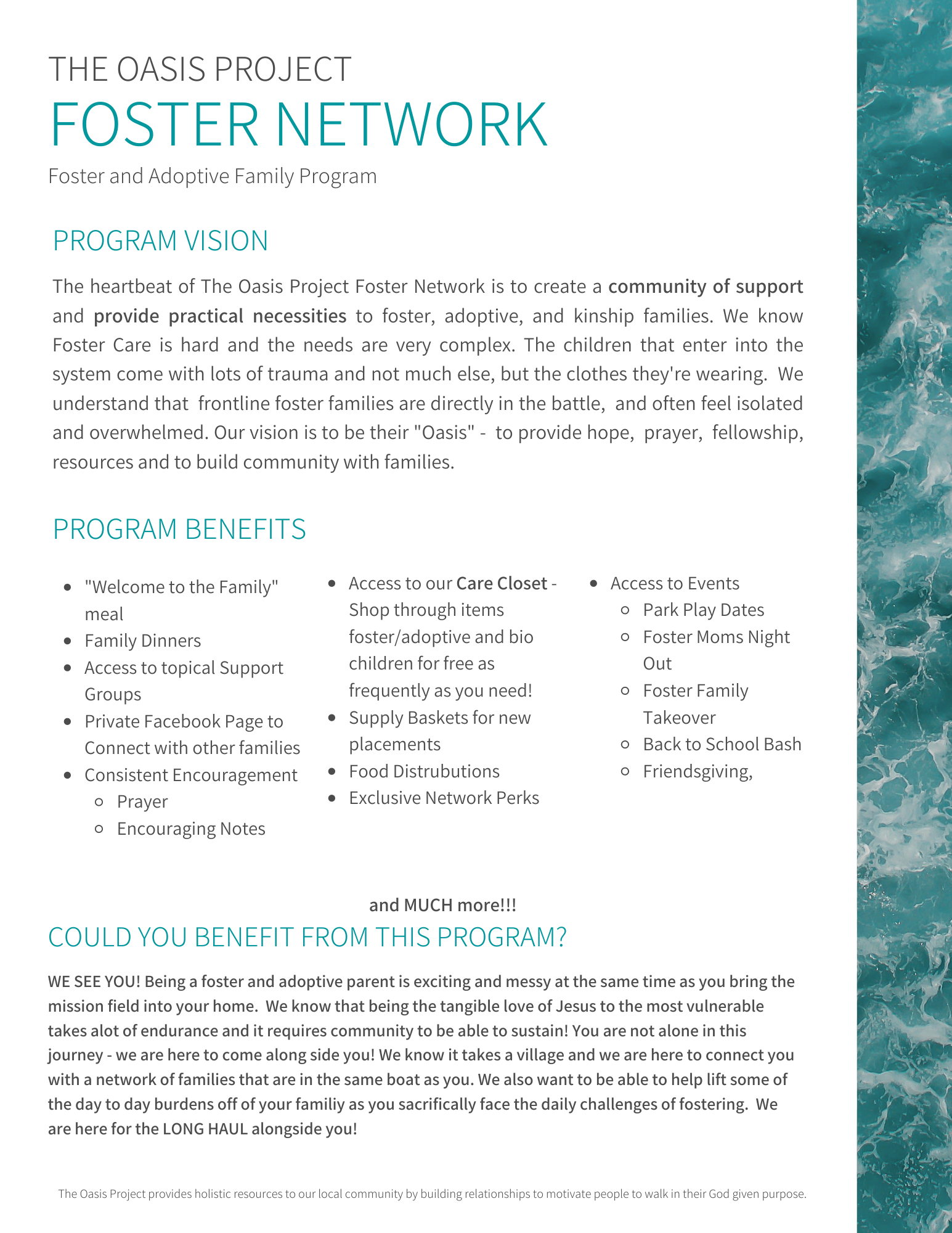 About the Foster Network — The Oasis Project