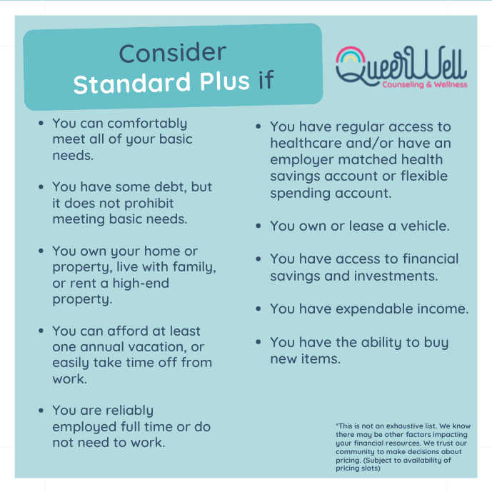 Standard Plus Info — QueerWell