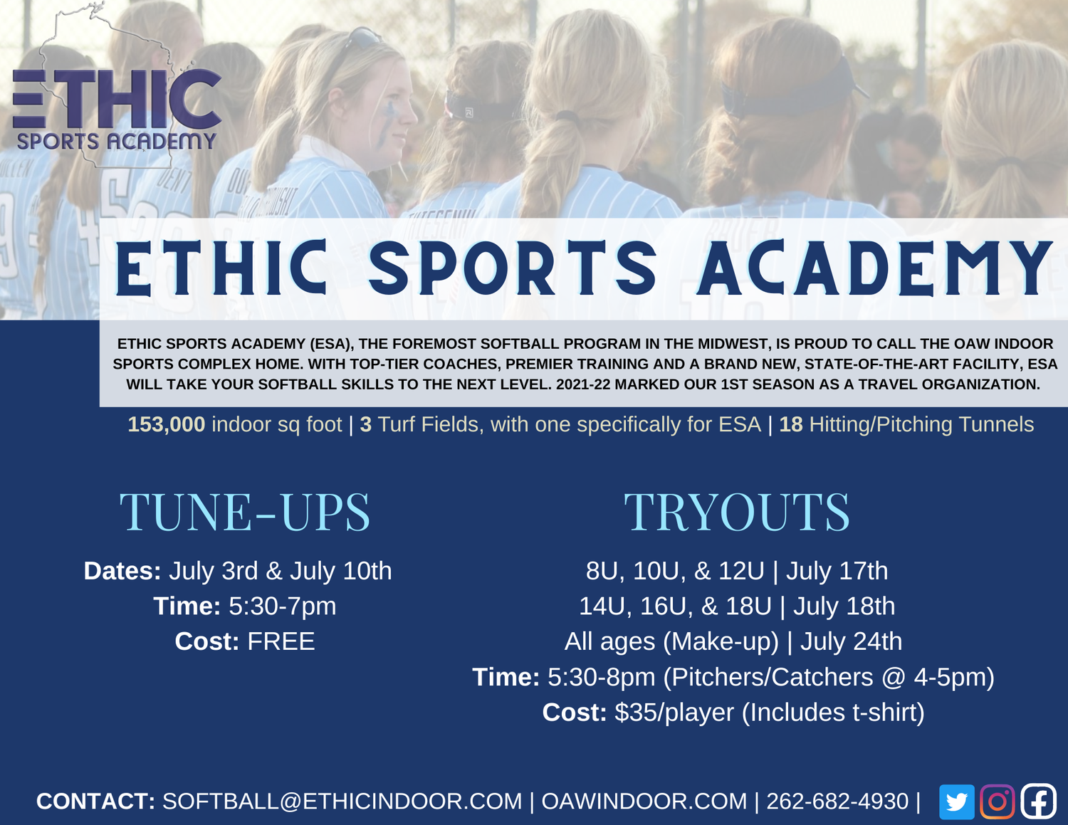 About - ESA Softball — OAW Indoor Sports Complex