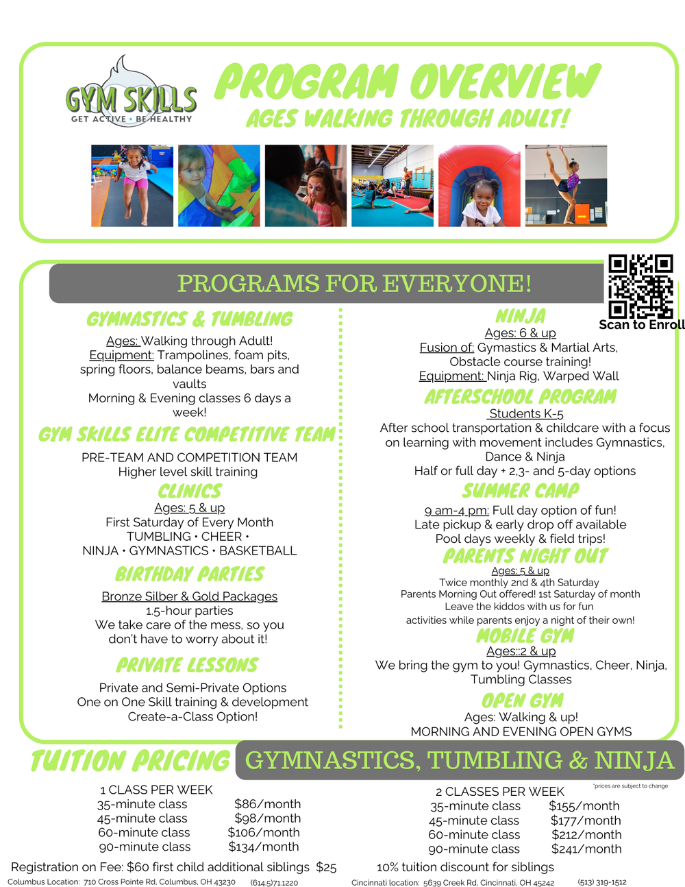 Columbus Location | Gym Skills