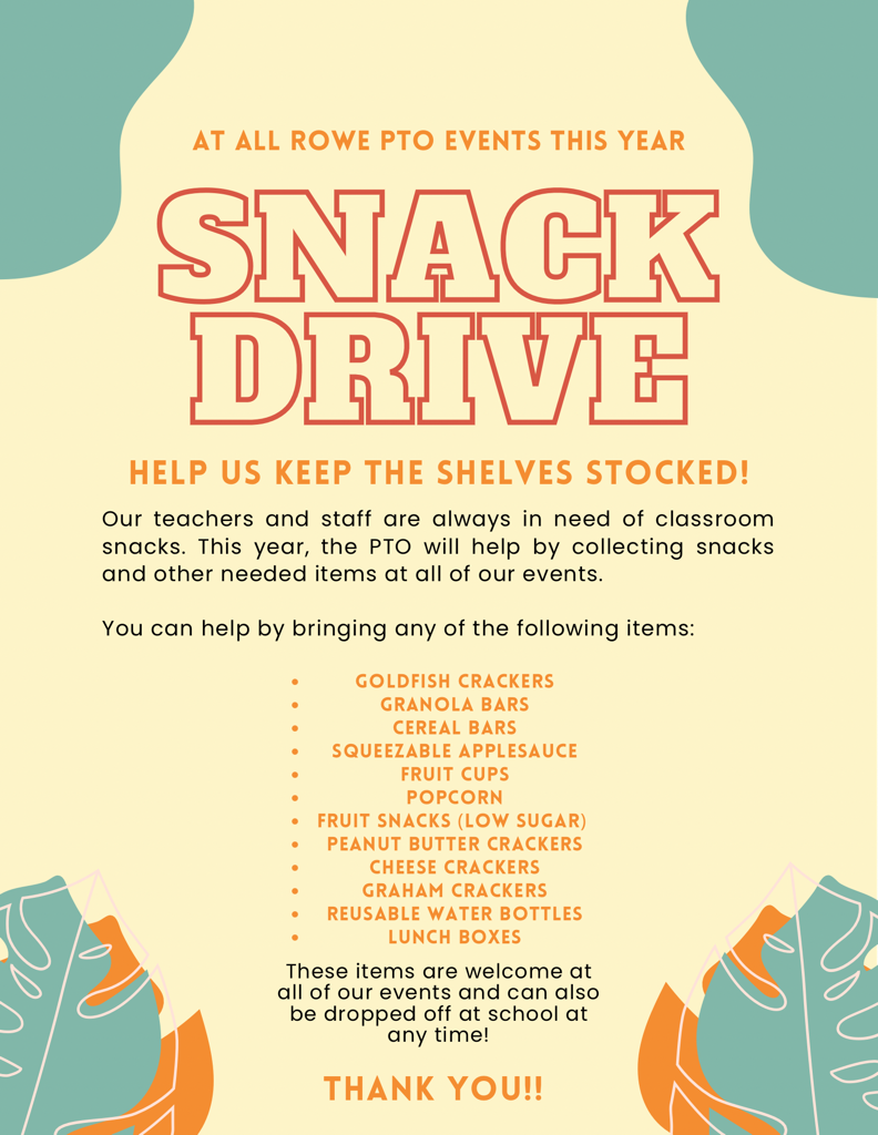 Donation Drives — Rowe School PTO