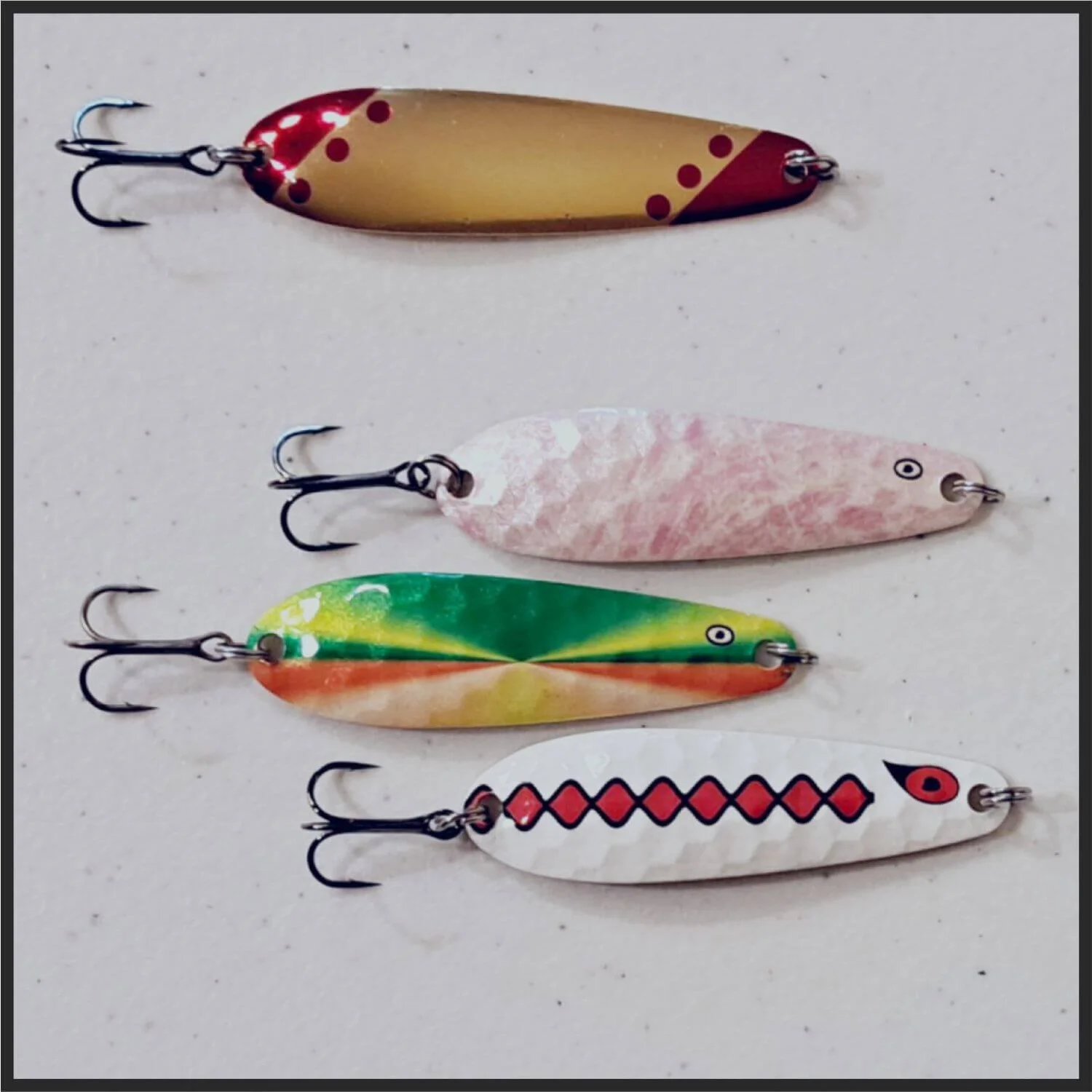 Custom Trolling Spoons and Premium Ice Fishing Leaders — Hookmore ...