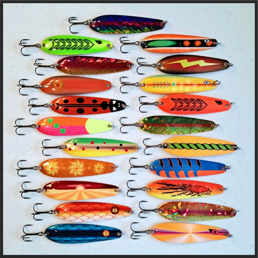 Custom Trolling Spoons and Premium Ice Fishing Leaders — Hookmore ...