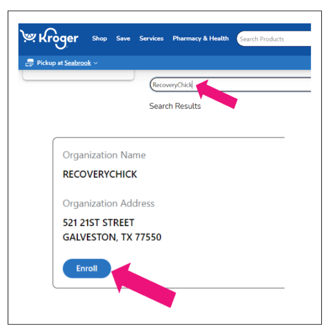 KROGER COMMUNITY REWARDS PROGRAM — Recovery Chick