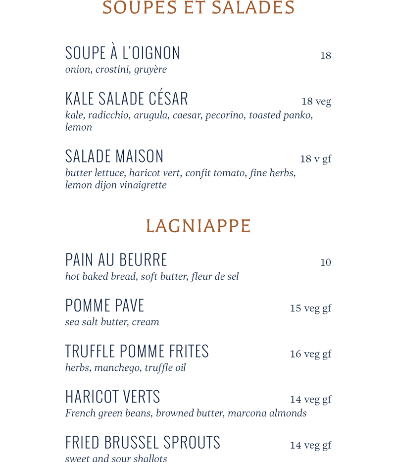 Menu — Petite Maison