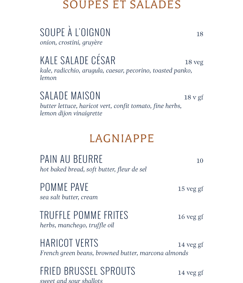 Menu — Petite Maison