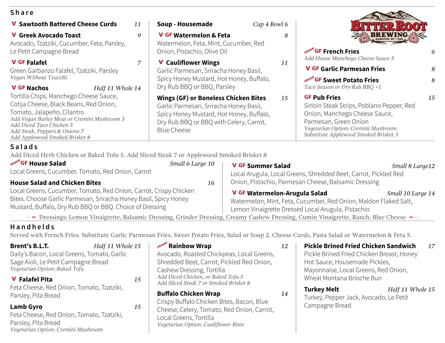 Food — Bitter Root Brewing