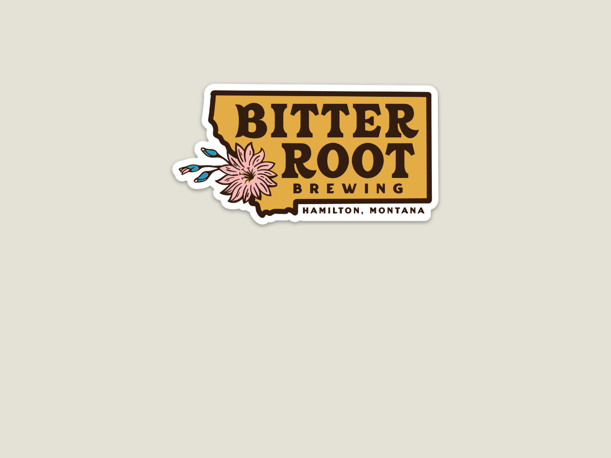 4 Inch Montana Sticker — Bitter Root Brewing