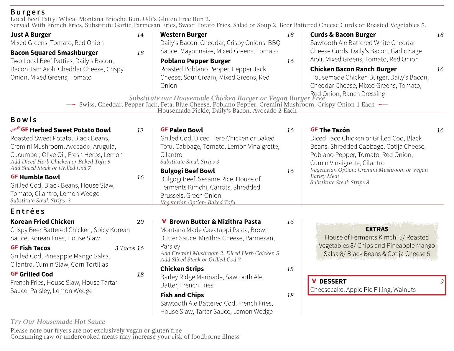 Food — Bitter Root Brewing