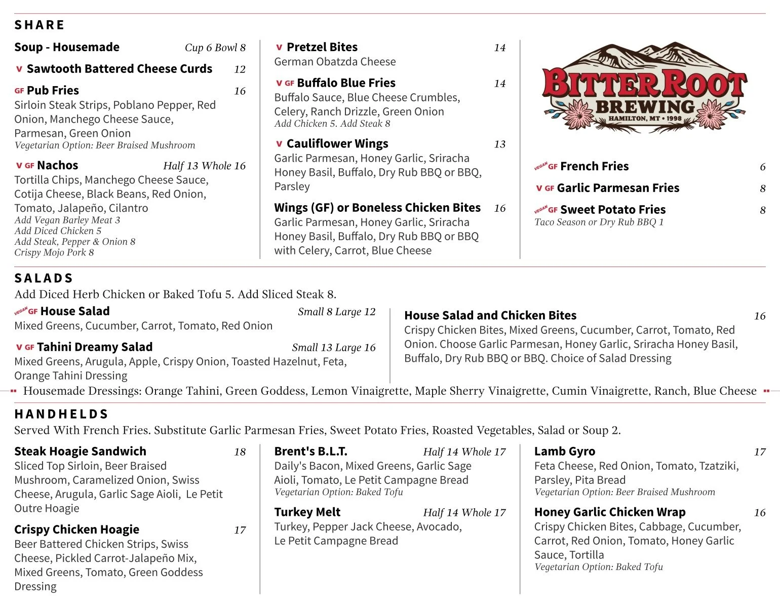Food — Bitter Root Brewing