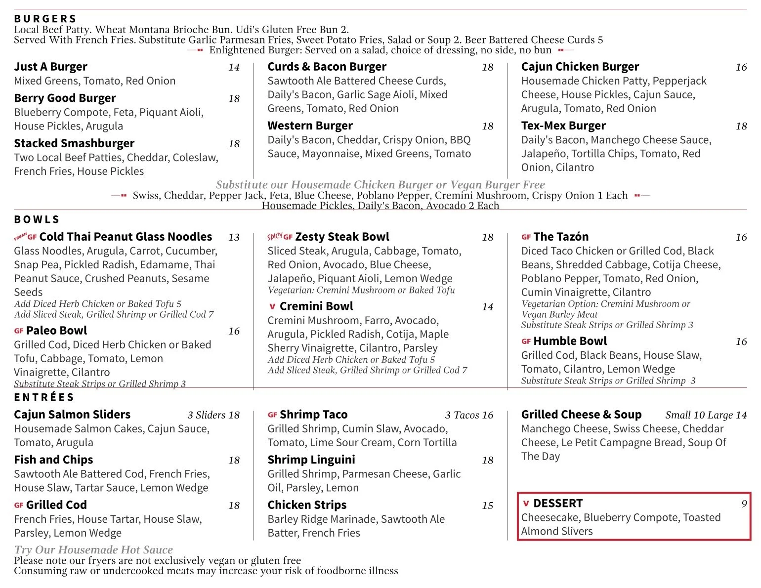 Food — Bitter Root Brewing