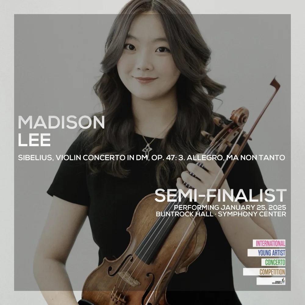 2025 Iyacc Semi Finalist Madison Lee Violinist International Young