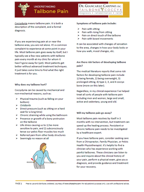 Understanding Tailbone Pain — DR. CARPINO
