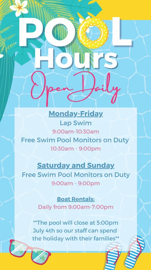 2024 Pool Hours — Lakeside Community Owners' Association