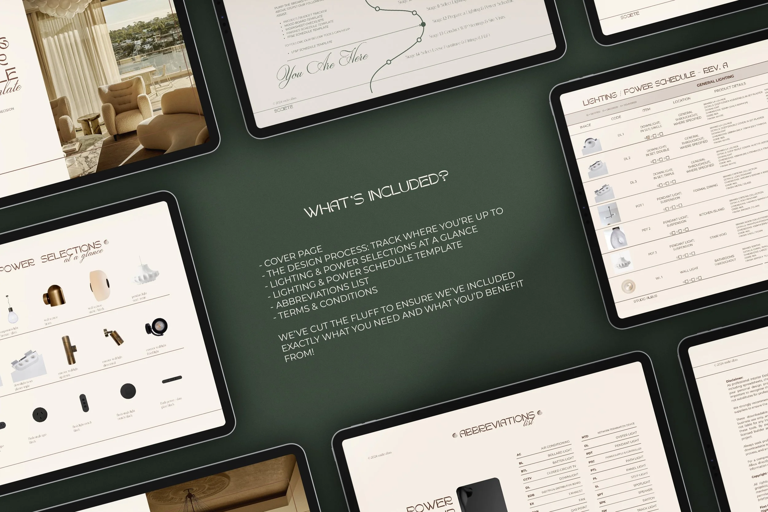 FF&E Schedule Template — Studio Albus: Interior Design Studio + Creative Agency, Sydney