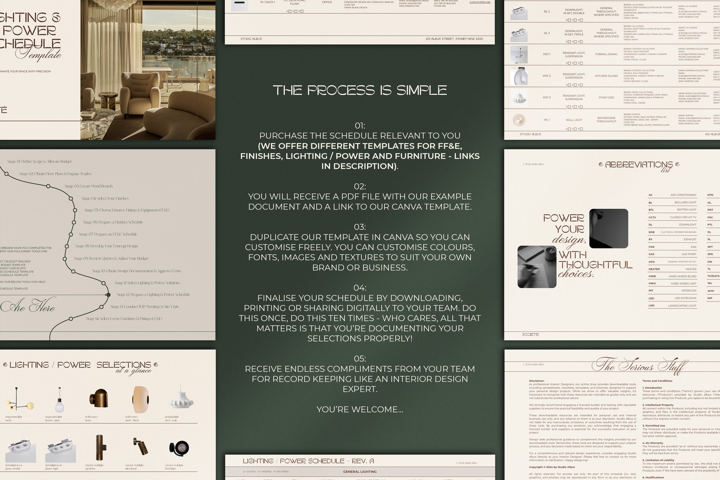 Finishes Schedule Template — Studio Albus: Interior Design Studio ...