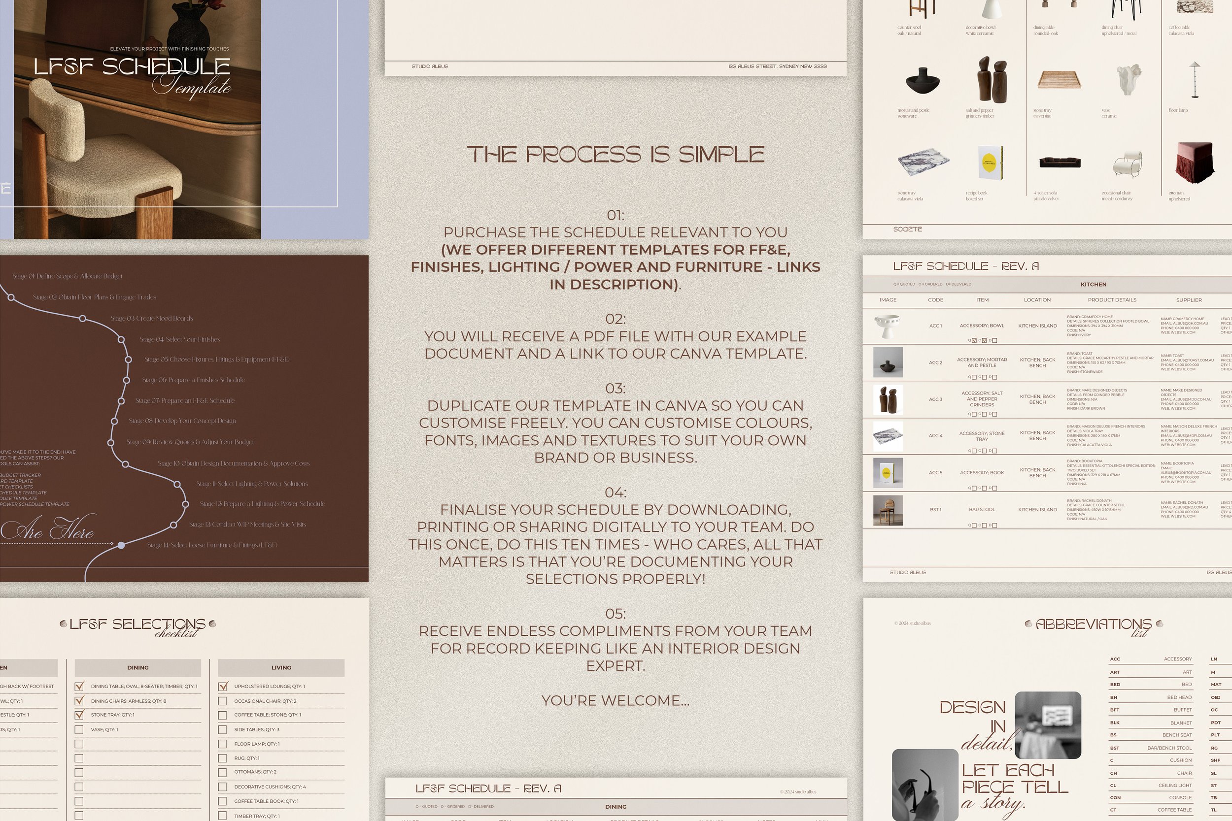 Lighting & Power Schedule Template — Studio Albus: Interior Design ...