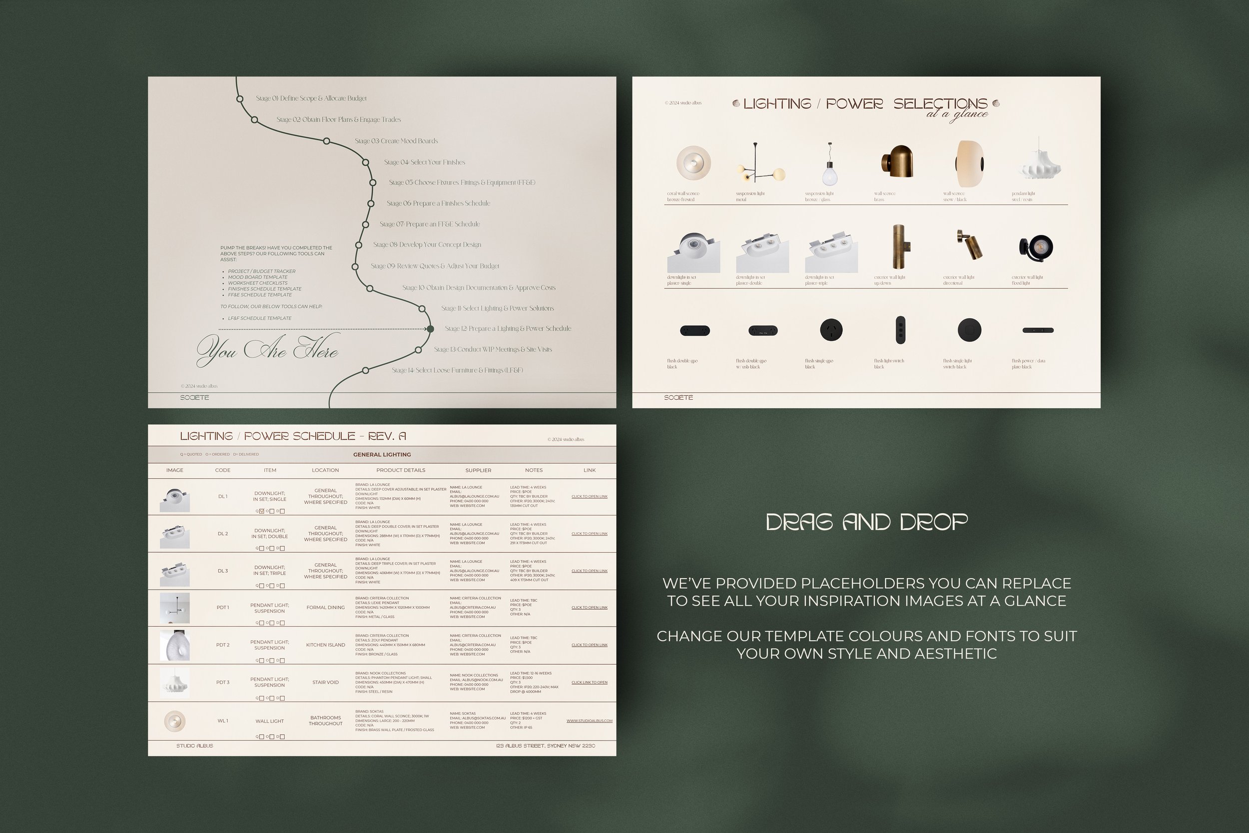 FF&E Schedule Template — Studio Albus: Interior Design Studio ...