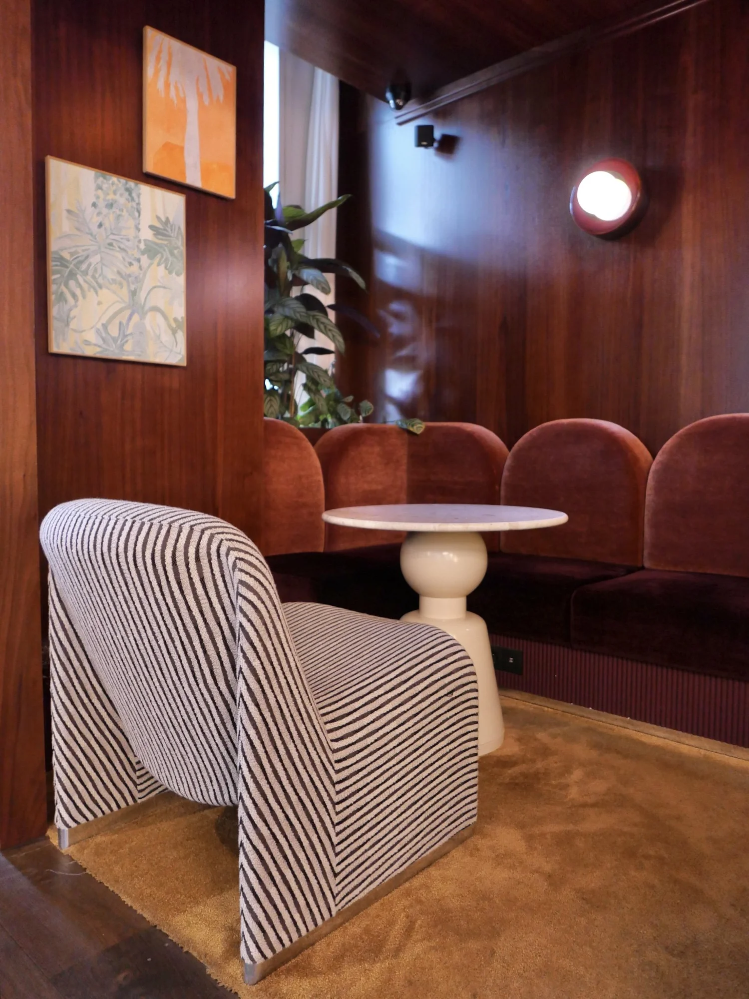 Brussels office block turned buzzing design hotel with rich 70s look ...